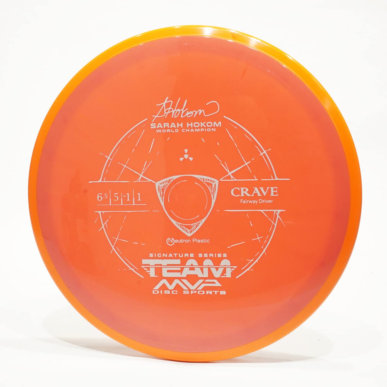 Axiom Crave (Neutron) - Hokom Signature Series Fairway Driver Golf Disc, Pick Your Disc 159g Yellow w/Purple Rim