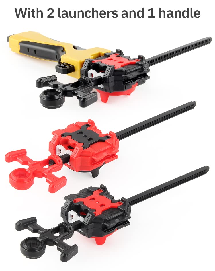 Bay Battle Burst Avatar Attack Battle Set with Two Launcher and Grip Starter Gold Set
