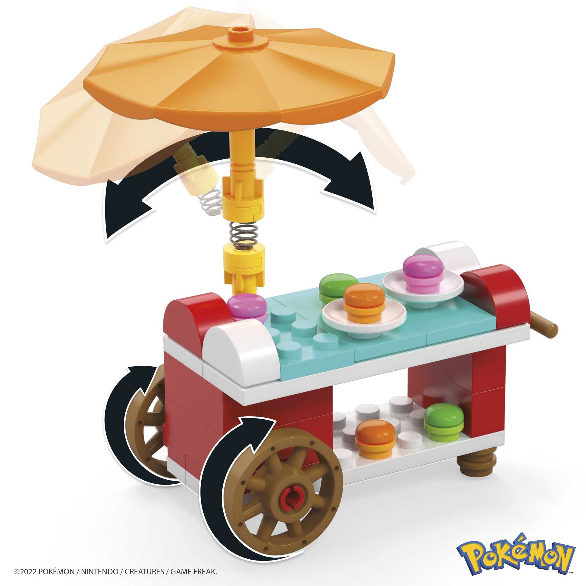 MEGA Pokémon Action Figure Building Toys Set, Pokémon Picnic with 193 Pieces, 2 Poseable Characters, Eevee and Riolu, Gift Idea for Kids