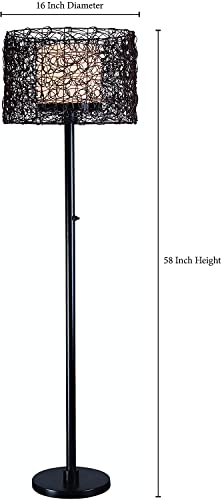 Kenroy Home 32220BRZ Tanglewood Standing Outdoor Floor Lamp, Bronze