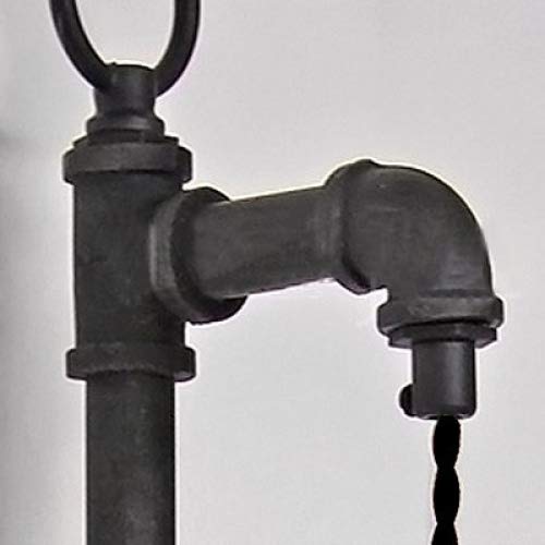BAYCHEER Industrial Retro Steel Pipe Water Pipe Wall Lamp Wall Sconce Wall Light Valve Antique Wallmount Loft Lamp use E26 Light Bulb Socket for Indoor Restaurant Barn, Black