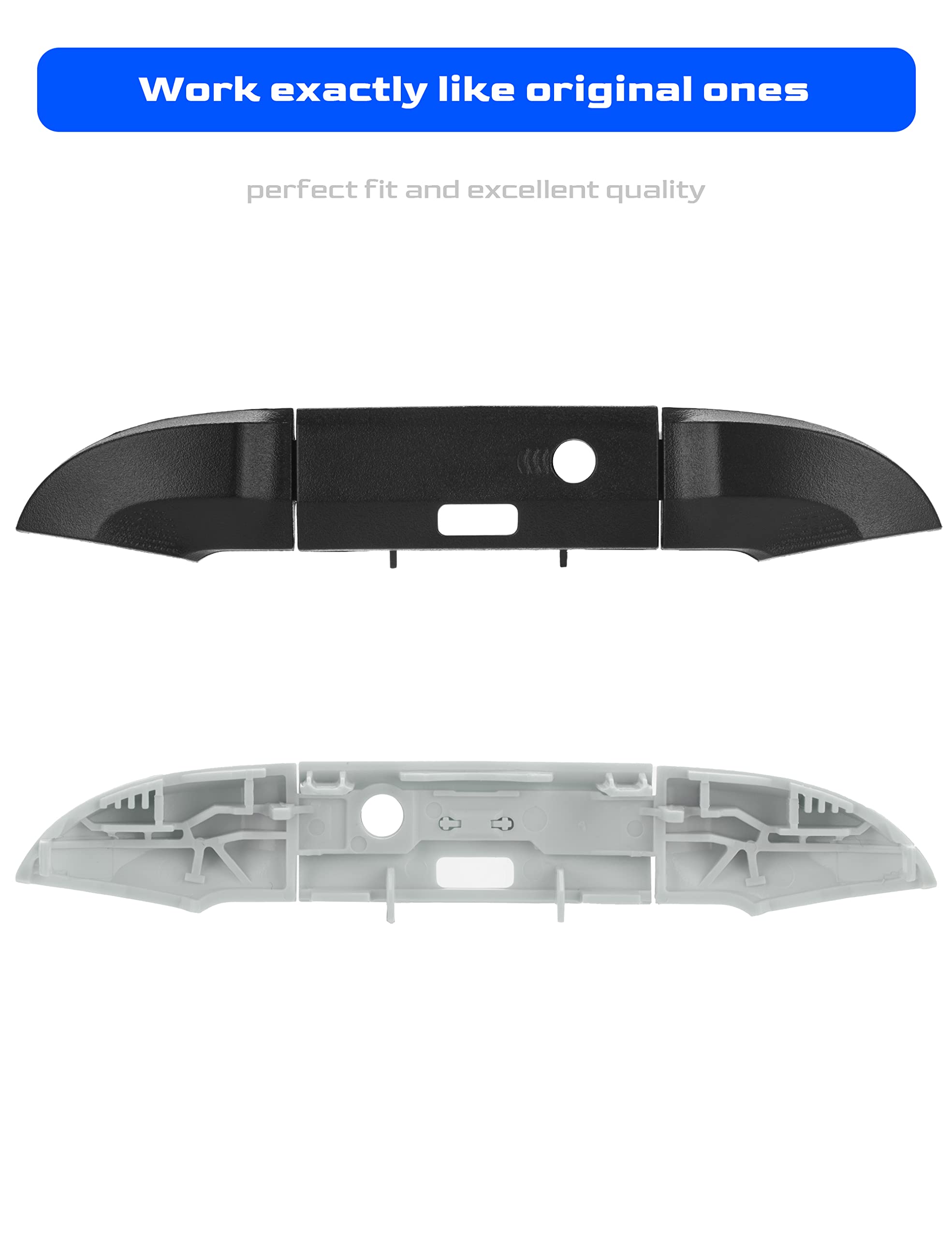 Benseager Replacement Bumper for Xbox Series X Controller, LB RB Bumper Button Replacement Parts for Xbox Series X/S Controller (Black&White)