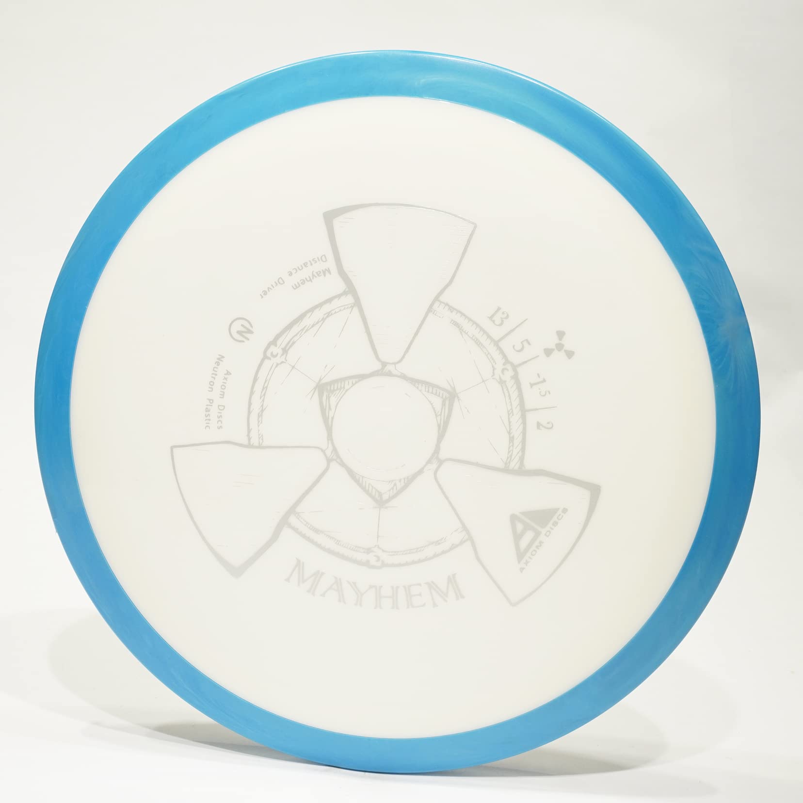 Axiom Mayhem (Neutron) Distance Driver Golf Disc, Pick Your Disc 173g White w/Blue Rim