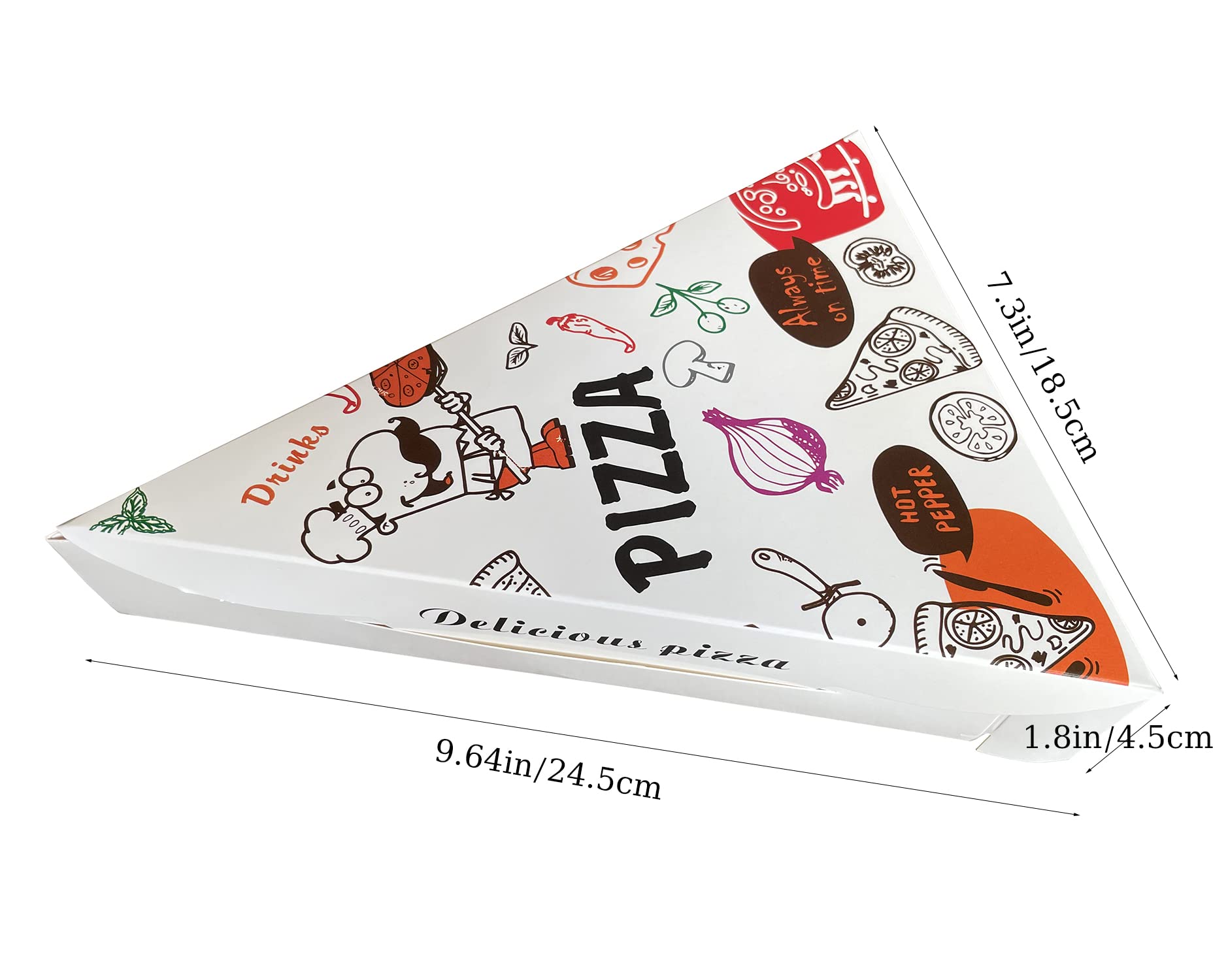 Caixa de pizza, caixa de embalagem de pizza de peça única, resistente a óleo, reciclável, o pacote inclui 20 caixas revestidas de argila branca e 20 forros, 9-1/4 "L x 7-1/4" W x 1-3 /4 "H