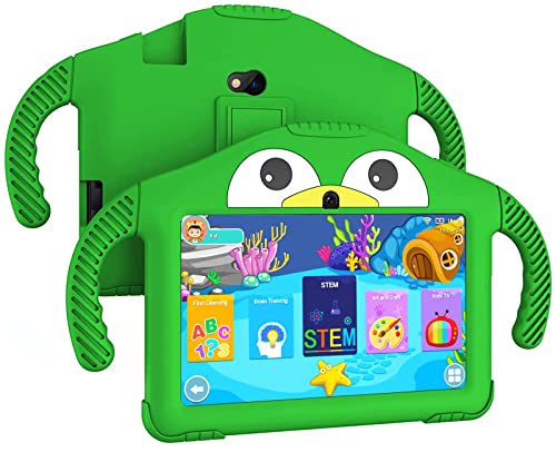 RliyOliy Kids Tablet, 7 inch 3GB RAM 32GB ROM, Android 11 Tablet for Kids, Toddler Tablet with Bluetooth, WiFi, Parental Control, Dual Camera, GMS, Kids App Pre-Installed