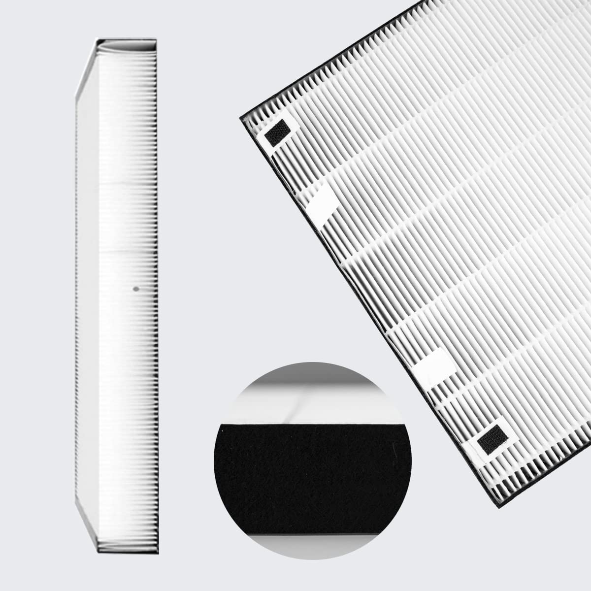 Lexind Air220 Filter Replacement for Bissell air320 Air220 aka 2609A Smart Air Purifier HEPA Air Filter (Pre-Filter 2678 + 2804 H13 Grade HEPA Filter + 2677 Activated Carbon Filter) 1 Set