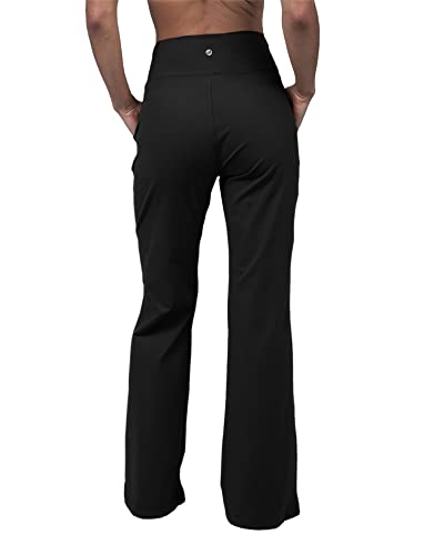 Aurgelmir Womens High Waisted Flare Yoga Pants Wide Leg Active Bootcut Leggings Black