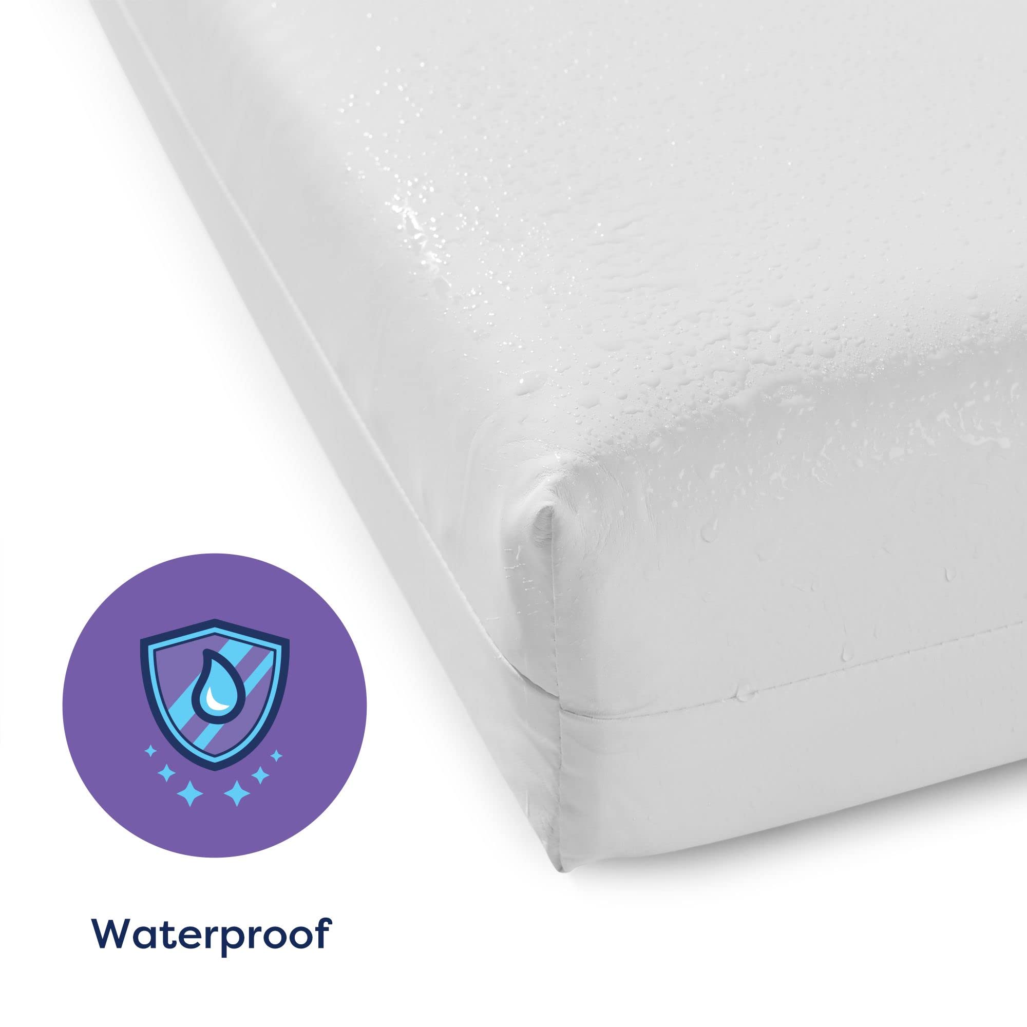 Moonlight Slumber’s Dazzle Dual Sided Full/Double Foam Mattress | Cool Gel Memory Foam | Waterproof | Odor & Stain Resistant | Hypoallergenic & Anti-Microbial | Firm & Soft Side | Made in USA