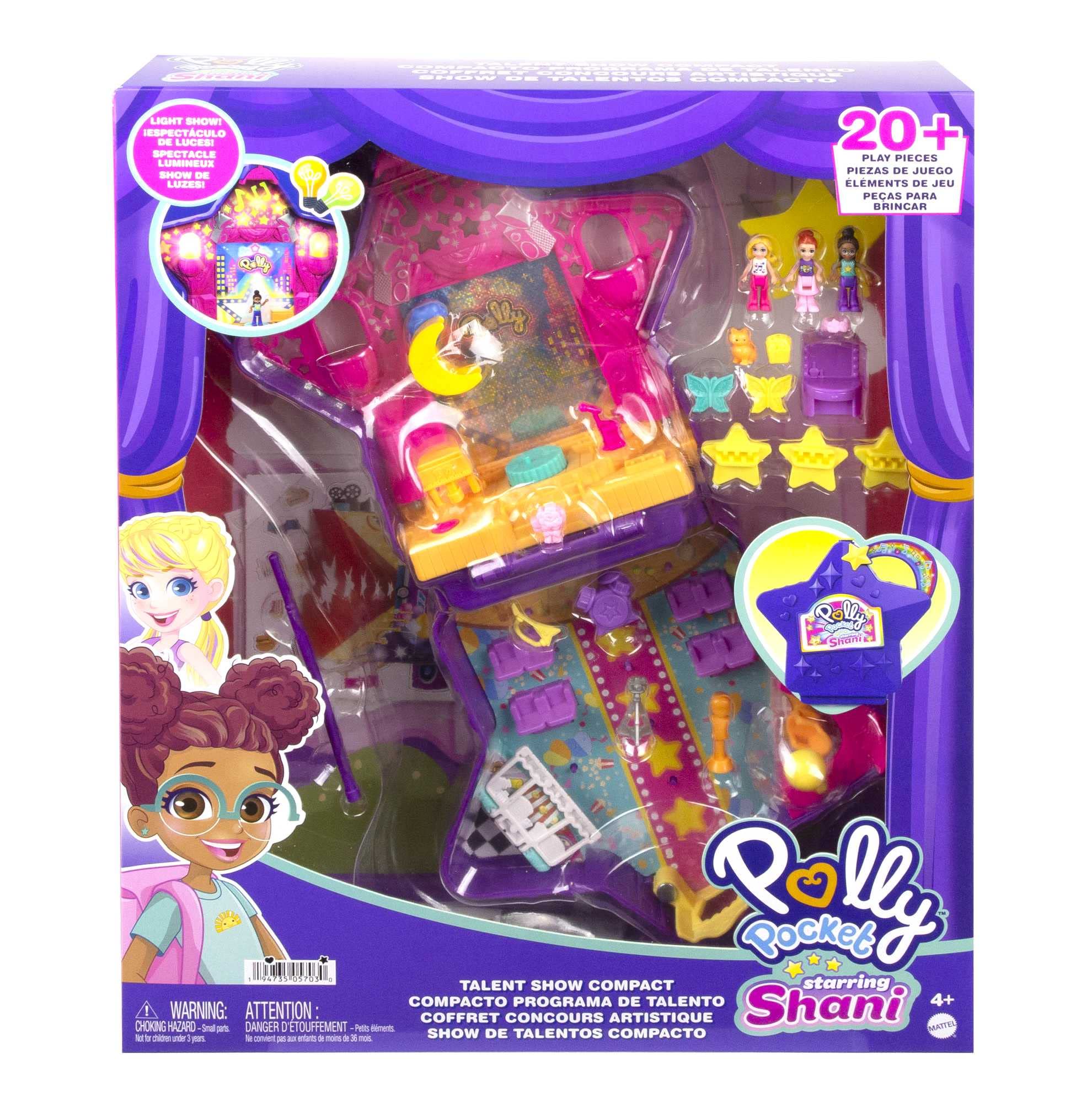 Polly Pocket - Star Concert, Playset Box with Accessories, Toy for Children 4+ Years, HGT17