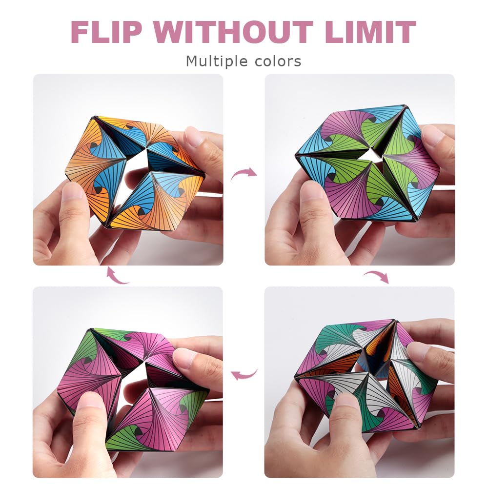 Euclidean Cube Fidget Toys for Kids, Desk Toy for Adults to Stay Calm and Focused, Magic Cube for Girls and Boys Over 3 Years Old