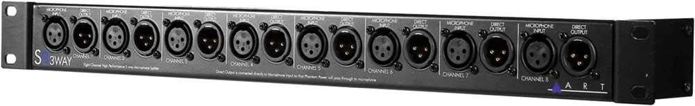 ART S8-3Way Eight Channel Three-Way Mic Splitter