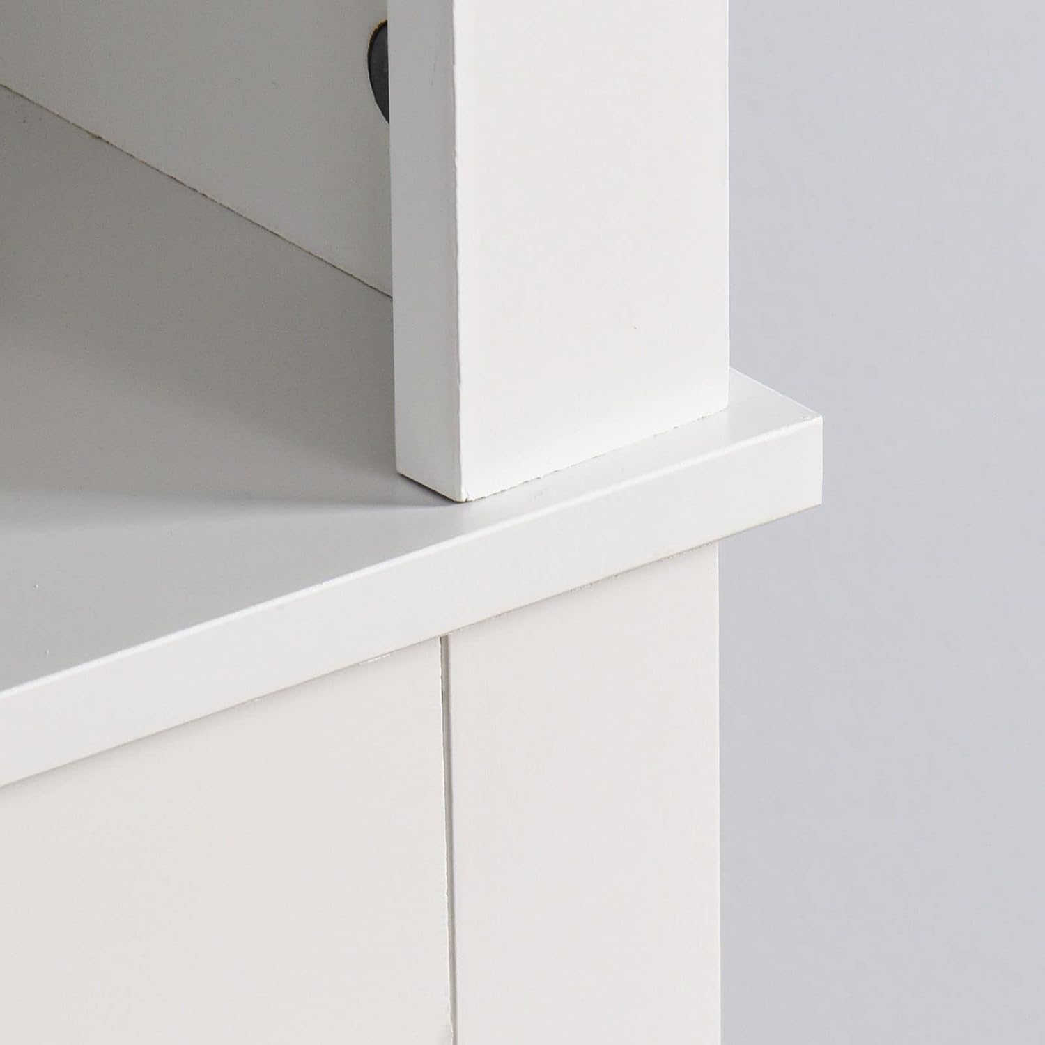 BAIVAKON Over-The-Toilet Space Saver Cabinet,Freestanding Tall Slim Bathroom Organizer Cabinet with Adjustable Shelf