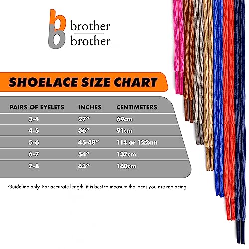 BB BROTHER BROTHER Round Athletic Shoe Laces Navy Blue (1 Pair) Heavy Duty Replacement Shoelaces, 4mm Shoe Strings for Men’s and Women’s Running Sneakers, Gym Trainers, Work Boots, Sports Shoes 48''
