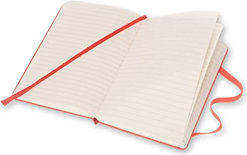 Moleskine Classic Notebook, Pocket, Ruled, Coral Orange, Hard Cover (8051272893571)