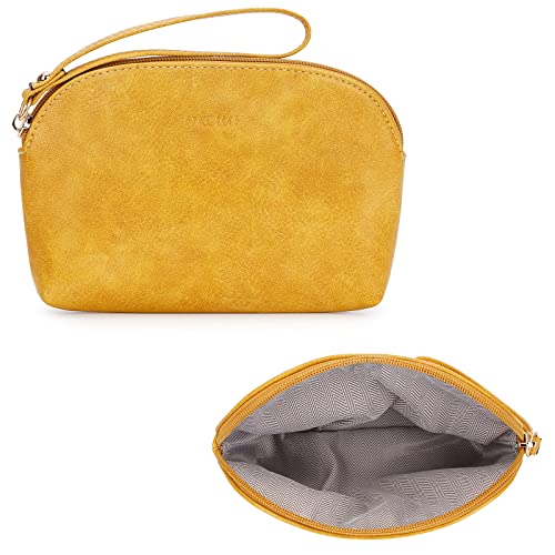 HKCLUF Crossbody Bag Purse for Women Set Leather Hobo Handbag Purse and Wallet Set With 2PCS Adjustable Guitar Leopard Strap Crossbody Bag(Yellow)