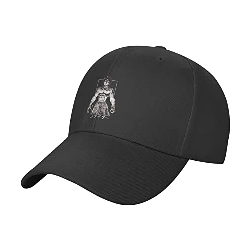 Anime Baki The Grappler Baseball Cap Mens Womens Adjustable Classic Logo Dad Hat Breathable Casual Sports Trucker Hat Black