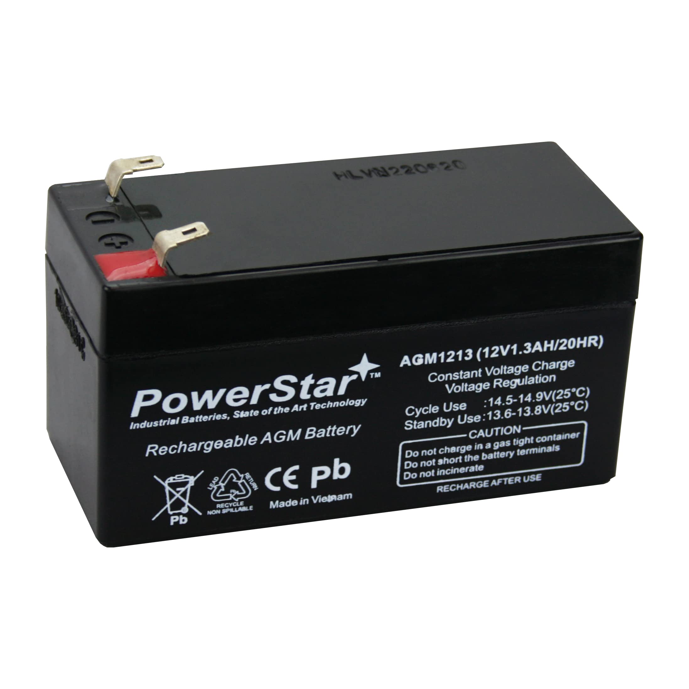 PowerStar New Replacement 12V 1.3Ah Battery for ps-1212 ub1213 pc1212 lc-r121r3pu