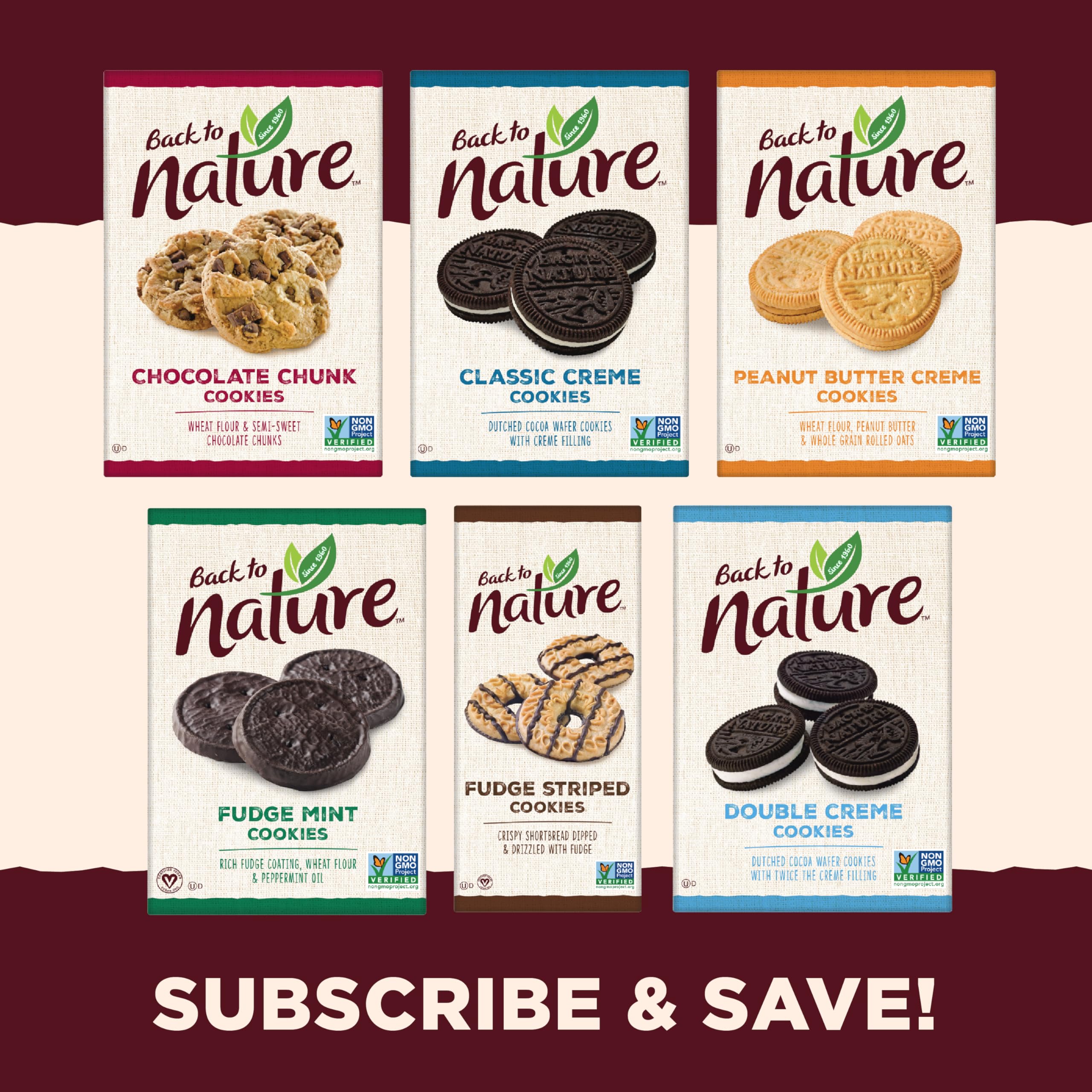 Back to Nature Chocolate Chunk Cookies - Dairy Free, Non-GMO, Made with Wheat Flour, Delicious & Quality Snacks, 9.5 Ounce