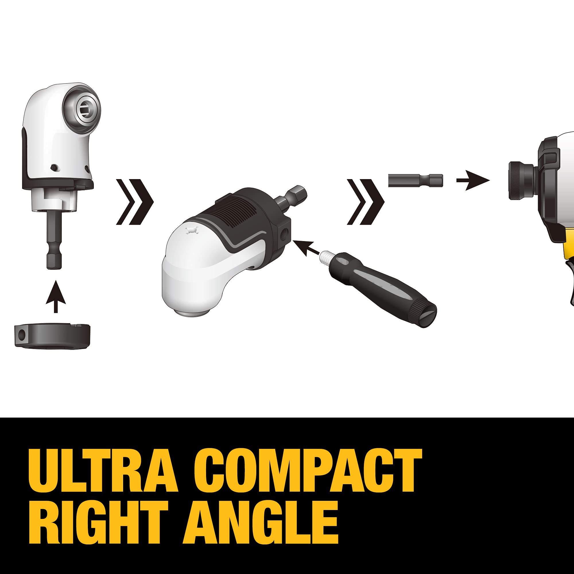 DEWALT Right Angle Adapter, 2-in-1 Attachment (DWAMRAFT)