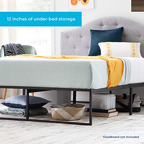 Linenspa 14 Inch Metal Platform King Bed Frame with Storage Space Under Frame, King Platform Bed Frame, No Box Spring Needed