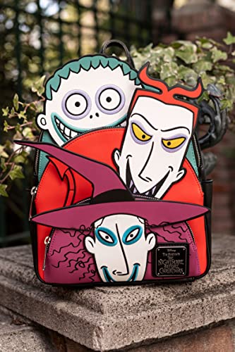 Loungefly Disney Nightmare Before Christmas Glow in the Dark Lock Shock and Barrel Mini Backpack