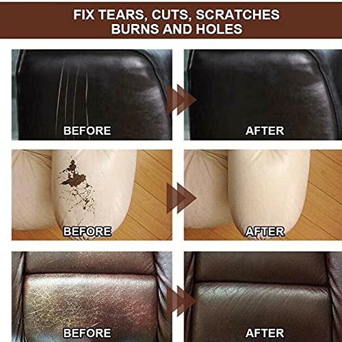 AQWEI Advanced Leather Repair Gel, Leather Repair Gel, Professional DIY Leather and Vinyl Repair Kit (Tan)