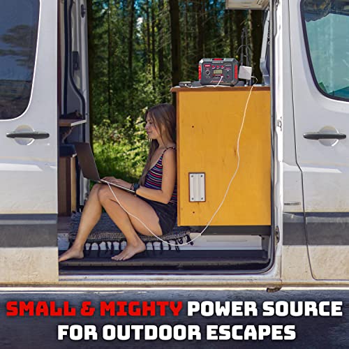 Backcountry Portable Power Stations, 300W, 500W or 1000W - Solar Generator Lithium Backup Battery with Power Outlet, USB, Wireless Charging for Camping and Indoor Home Use