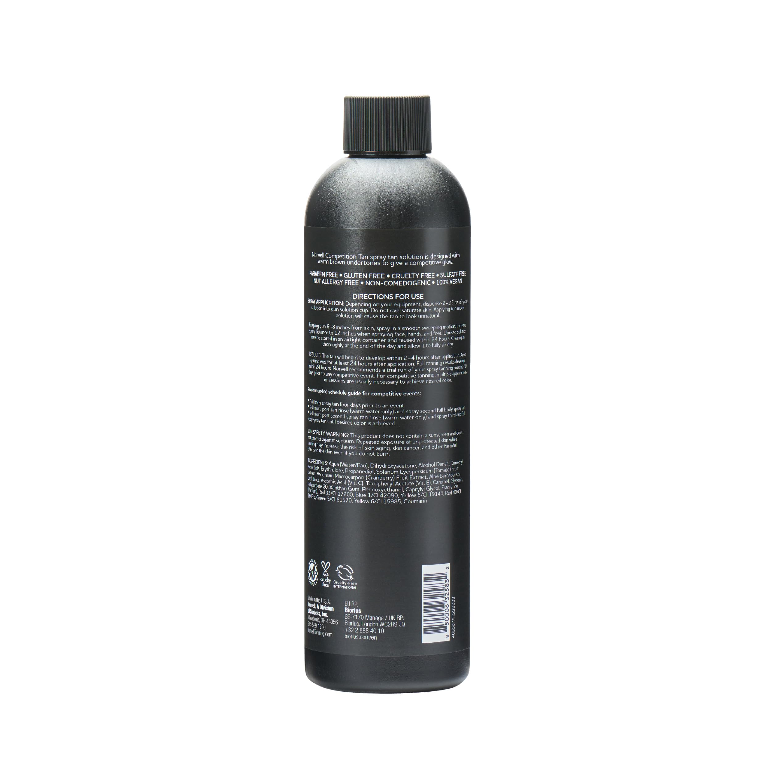 Norvell Premium Professional Sunless Tanning Spray Tan Solution - Competition Tan, 8 fl.oz.