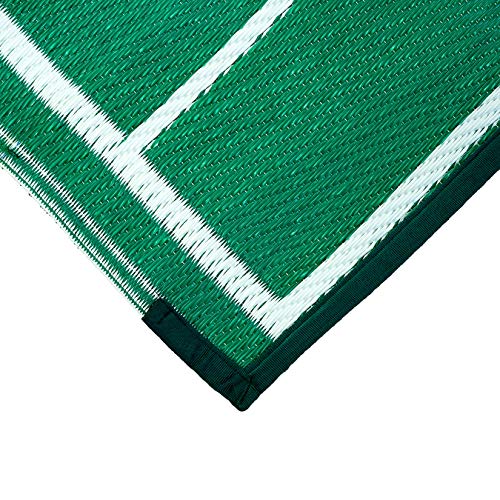 Camco 5'x 6-1/2' Handy Mat with Strap | Ideal for picnics, Beaches, RVing and outings | Weather-Proof | Football Field Print (42819)