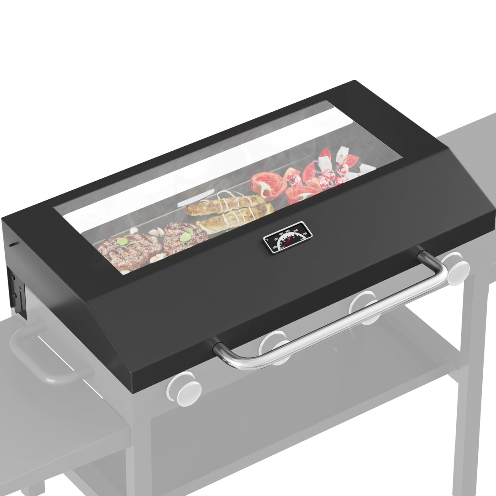 BBQ Future Griddle Clear View Lid for Blackstone 36 inch Griddle, NEW Griddle Hard Cover with Glass Window Hood for 36" Blackstone Flat Top Griddle Station 1554, 2149 Blackstone Griddle Accessories