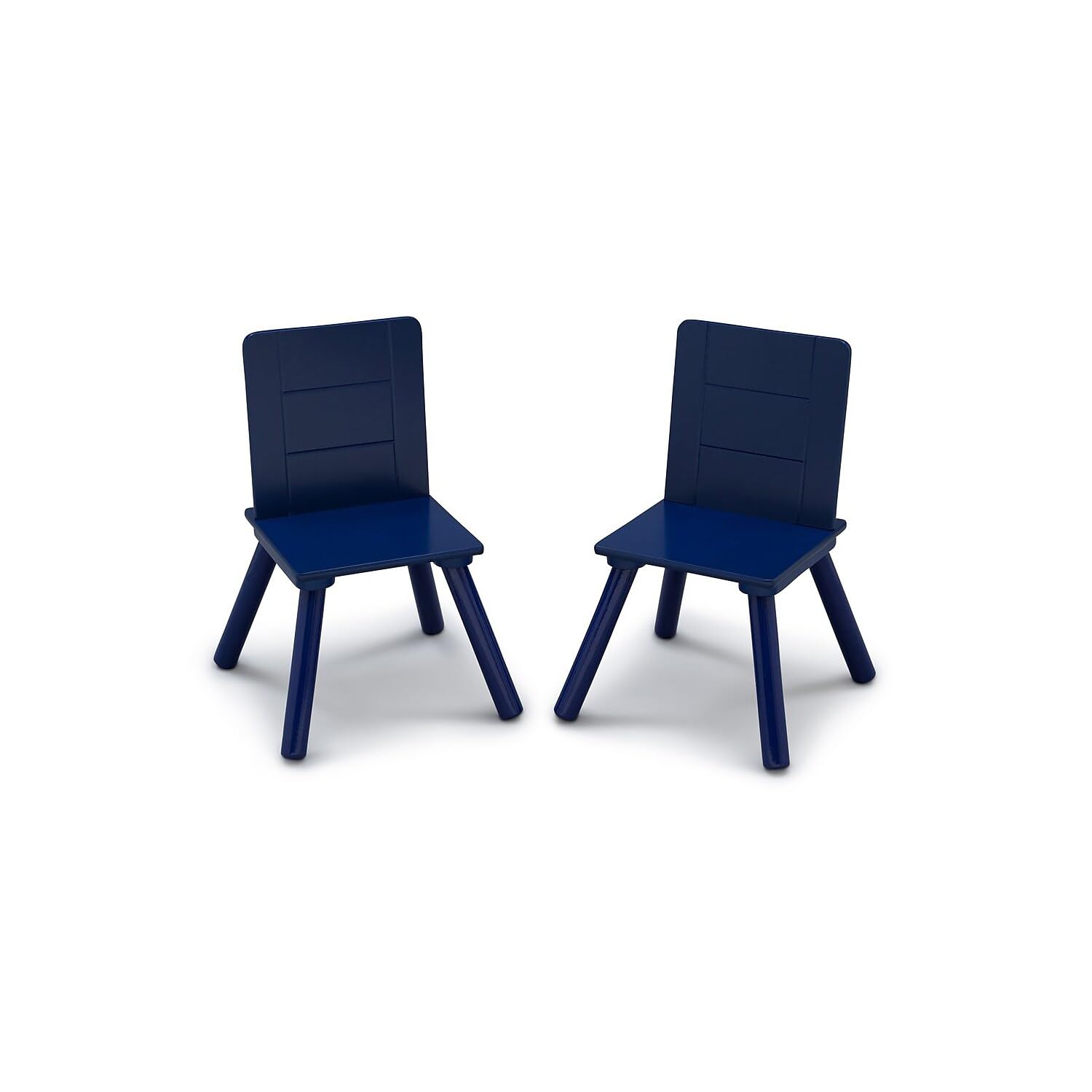Delta Children Kids Table and Chair Set with Storage (2 Chairs Included), Grey/Blue
