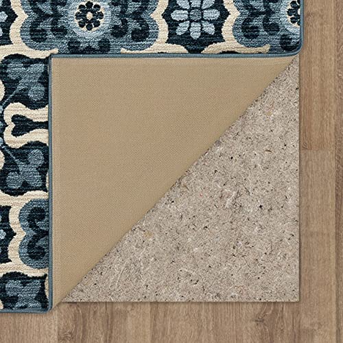 Mohawk Home Soho Marjorelle Gardens Floral Printed Area Rug, 5'x8', Blue
