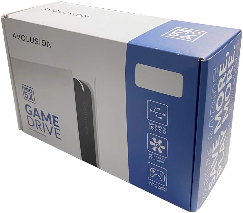 Avolusion PRO-5X Series 4TB USB 3.0 External Gaming Hard Drive Works for PS4 Original, Slim & Pro (Grey)
