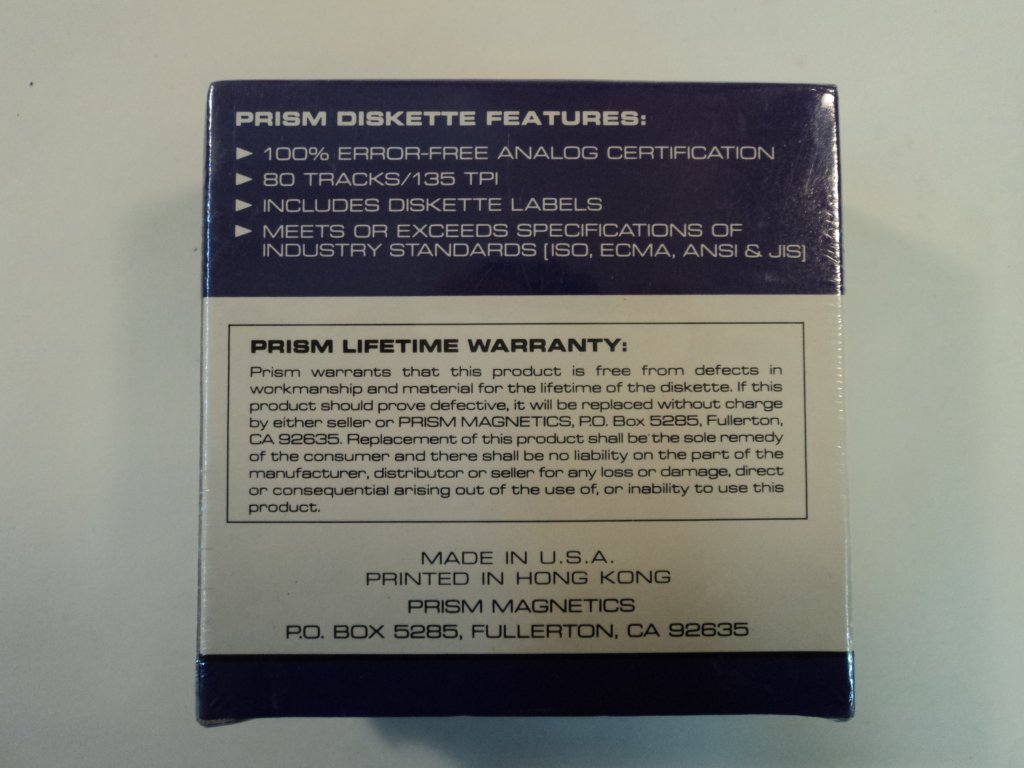 Prism MF-2DD 3.5 Inch Micro Disks 10 Count Double Sided Double Density 91051