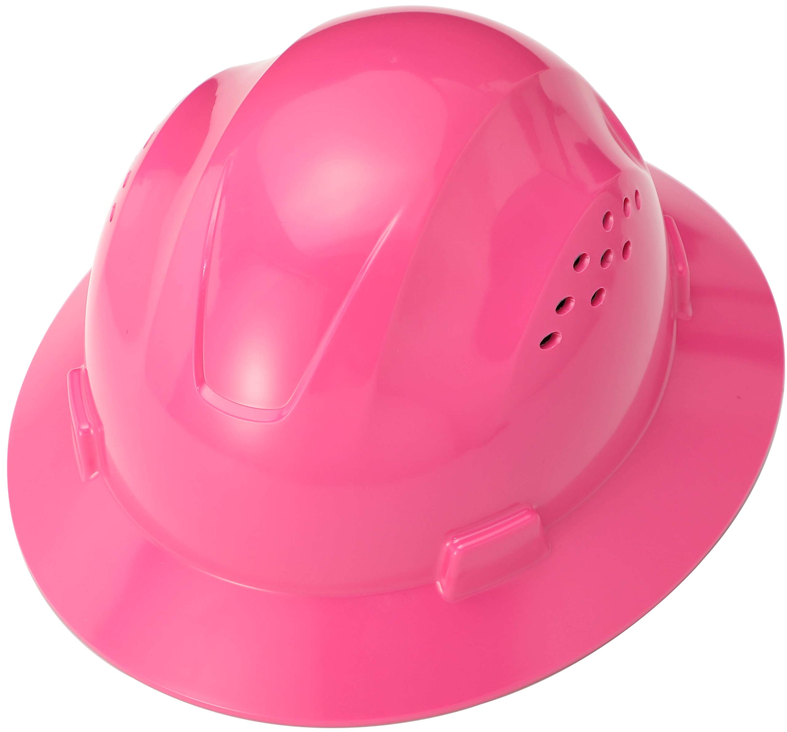 Noa Store HDPE Pink Full Brim Hard Hat with Fas-trac Suspension