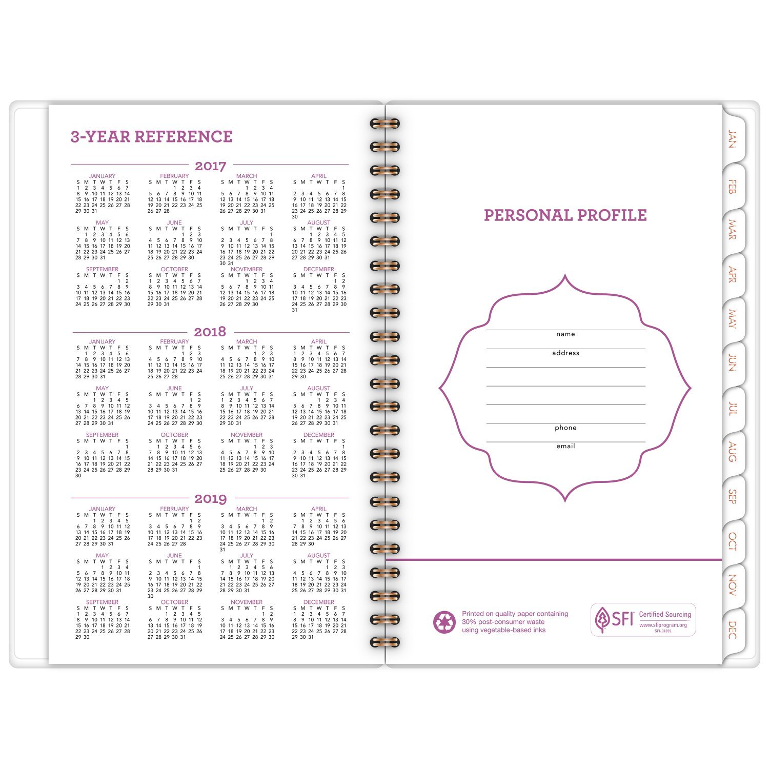 AT-A-GLANCE Weekly / Monthly Planner, January 2018 - December 2018, 4-7/8" x 8", Parasol (1064-200)