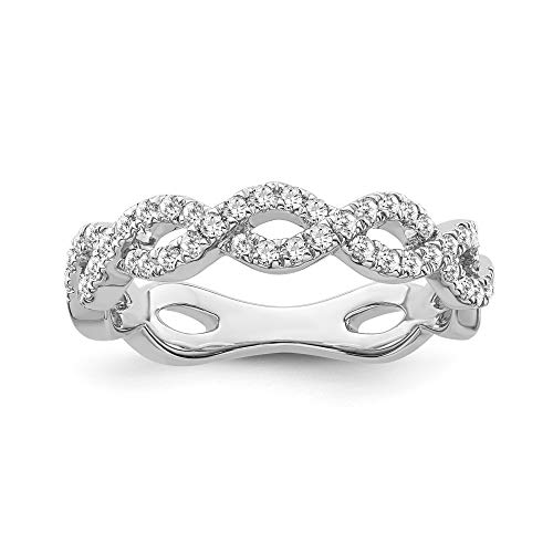 ARAIYA FINE JEWELRY 10K Yellow Gold Diamond Infinity Band Ring (1/2 cttw, I-J Color, I2-I3 Clarity), Size 7