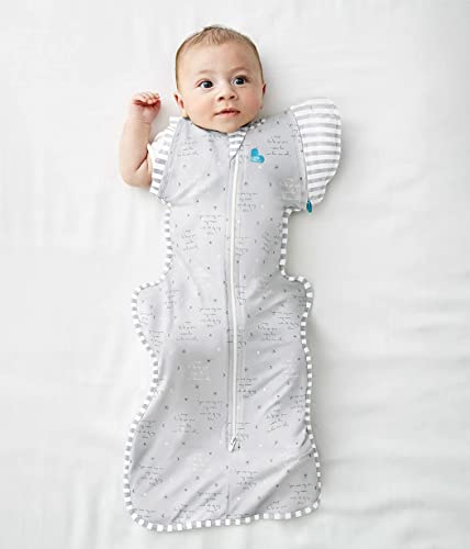 Love to Dream Swaddle UP Transition Bag Lite 0.2 TOG, You are My, Medium, 13-19 lbs, Patented Zip-Off Wings, Gently Help Baby Safely Transition from Being swaddled to arms Free Before Rolling Over