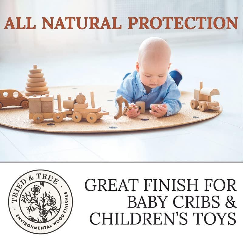 Tried & True Original Wood Finish, 8 oz. - Linseed Oil & Beeswax Blend, Ideal for All Woodwork, Long-Lasting Durability, Food Safe Sealer, Non-Toxic Wood Finish