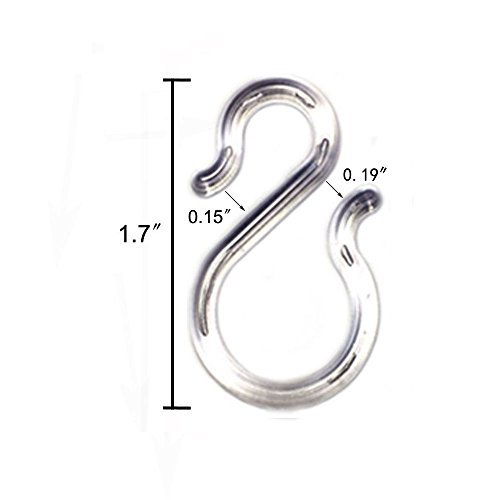 zison 12 PCS 1.7Inch Clear Plastic Punch Bowl Cup S Hooks