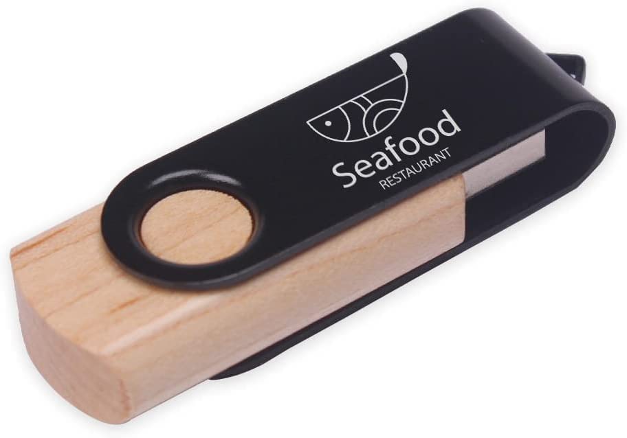Wholesale 10PCS 8GB Bulk Pack Custom Logo Wooden USB Flash Drives Swivel Thumb Drive Memory Stick, DIY Personalized 10PCS 8GB Wood Swivel USB Memory Stick with Custom Logo Engraved