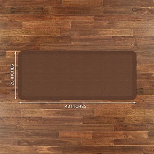 NewLife by GelPro Anti-Fatigue Designer Comfort Kitchen Floor Mat, 20x48β, Grasscloth Java Stain Resistant Surface with 3/4β Thick Ergo-foam Core for Health and Wellness