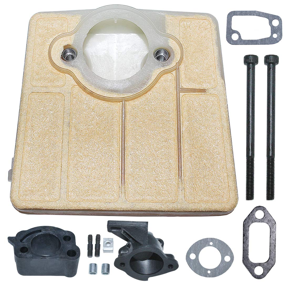 AUMEL 501807105 Intake Manifold Bolt Adaptor Air Filter Kit For Husqvarna 266 61 66 Chainsaw -M5