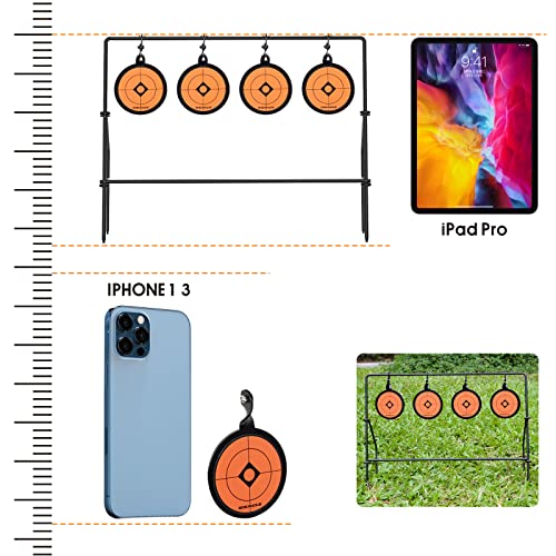 Ideagle BB Gun Targets, Auto Resetting Metal Spinning Target Airsoft Plinking Target Rated for .177 to .20 Caliber Pellet Gun
