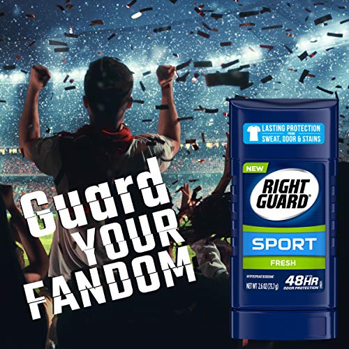 Right Guard Sport Antiperspirant Up To 48HR, Fresh, 2.6 Oz (Pack of 6)