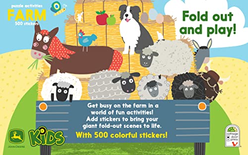 Farm - 500 Stickers and Puzzle Activities: Fold Out and Play! (John Deere: Children's Interactive Fold Out and Play Puzzle Activity Book)
