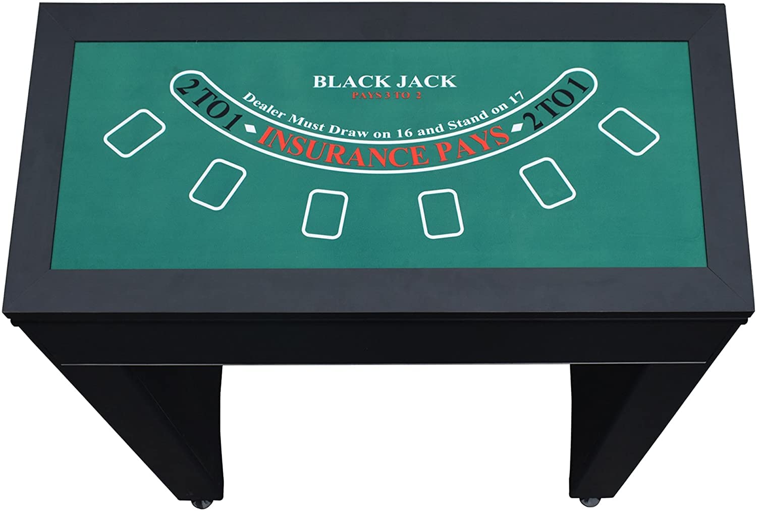Hathaway unisex adult Classic Monte Carlo 4 in 1 Casino Game Table, Black, Craps and Bar Table Includes Accessories US