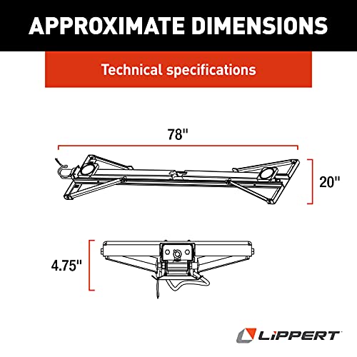 Lippert Components High Speed Power Stabilizer Jack Kit with Black Waterproof Switch Kit (298707)