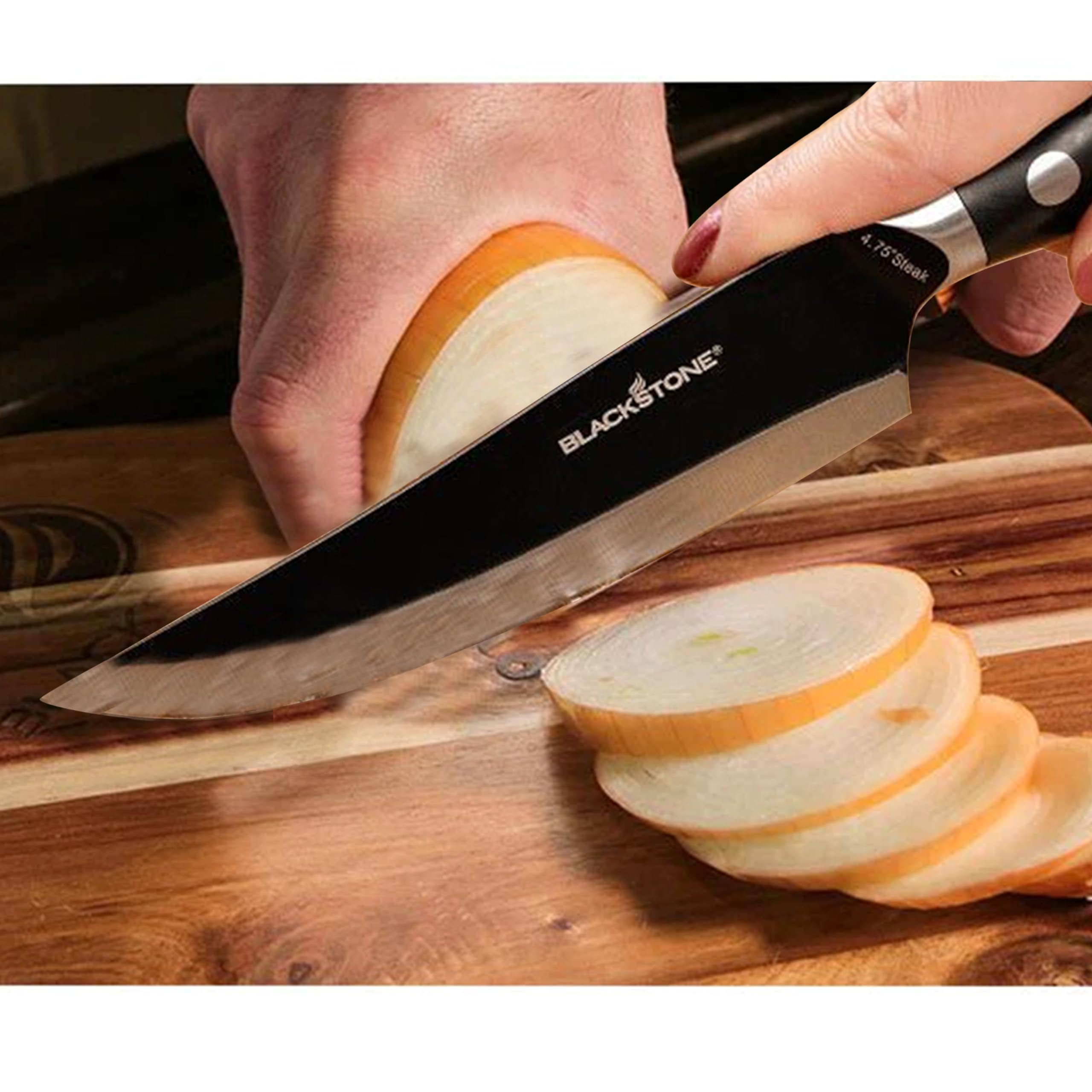 BLACKSTONE Knife Set Cutting Board, Accessories Kit, Includes 4 Piece Steak Knife Set, 3 Piece Knife Set, Griddle Cutting Board Reusable Gloves