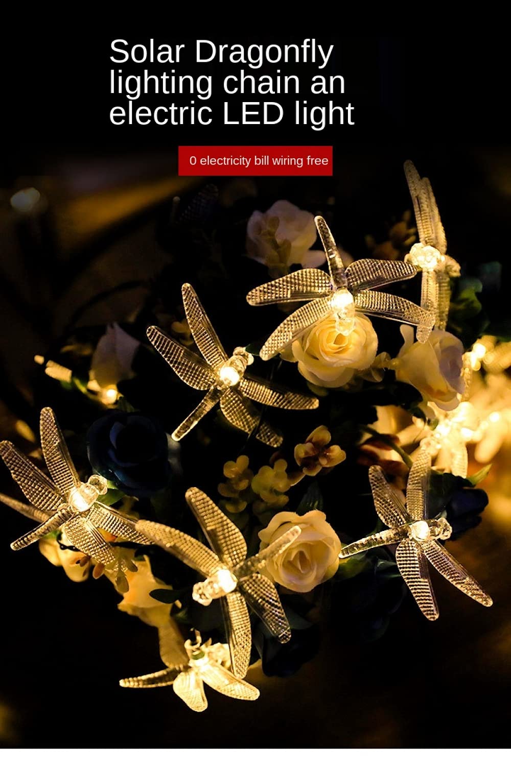little sapling Led Solar String Lights Outdoor String Lights Garden Crystal Ball Decorative Lights Waterproof Indoor Fairy Lights for Home Garden Patio Party Yard Christmas
